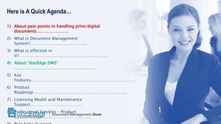 docEdge - Enterprise Document Management Platform | PPTX