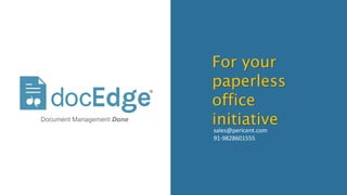 docEdge - Enterprise Document Management Platform | PPT