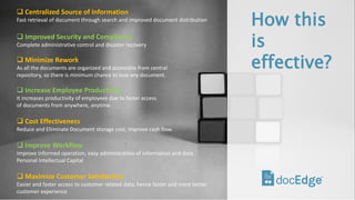 docEdge - Enterprise Document Management Platform | PPTX