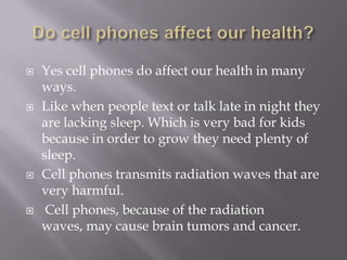 Do cell phones distract students from their education | PPT