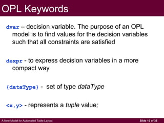 DocEng2010 Bilauca Healy - A New Model for Automated Table Layout | PPT