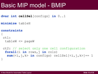 DocEng2010 Bilauca Healy - A New Model for Automated Table Layout | PPT