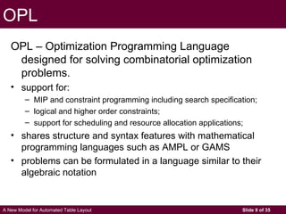 DocEng2010 Bilauca Healy - A New Model for Automated Table Layout | PPT
