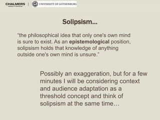 The solipsism of writing | PPT