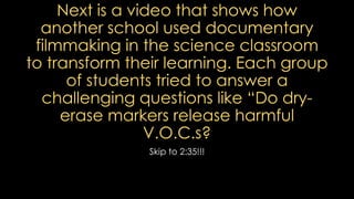 Documentary Filmmaking in the Classroom - Part I | PPTX
