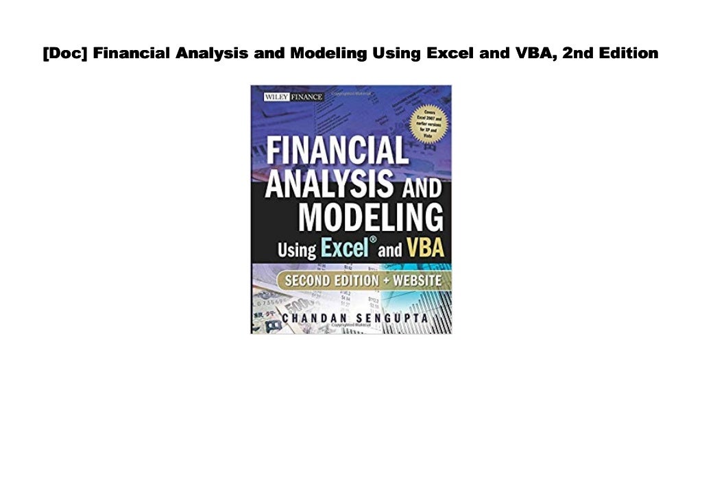 Pdf Financial Analysis And Modeling Using Excel And Vba 2nd Edition