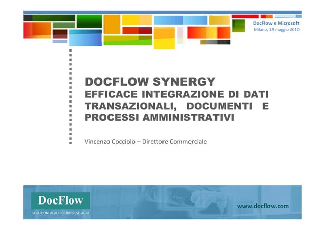 DOCFLOW SYNERGY: integrazione dati documenti e processi amministrativi | PDF | Computer Software ...