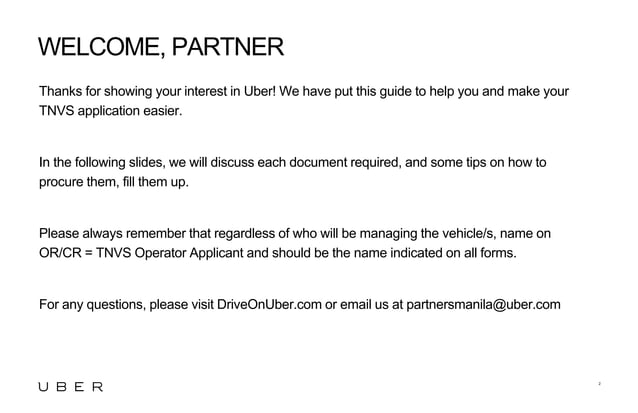 TNVS Document Guidelines | PPTX