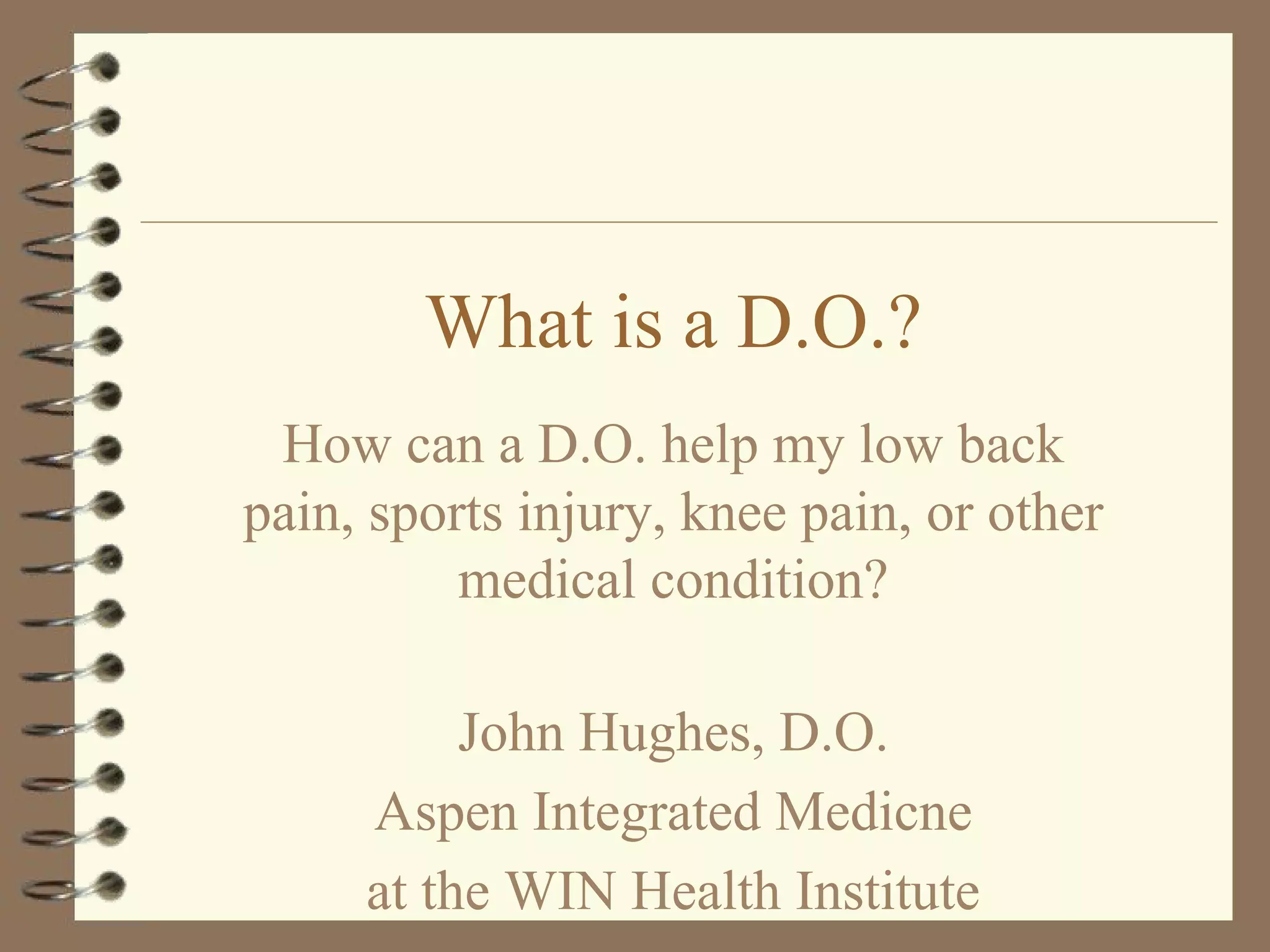 What is a D.O.? | PPT