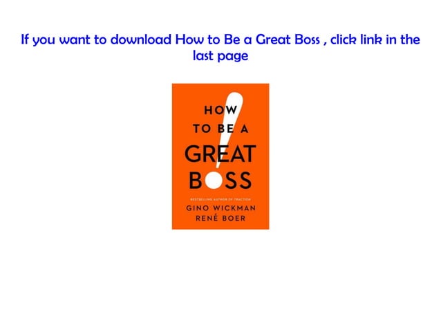 [PDF] How to Be a Great Boss | PDF | Human Resources | Business