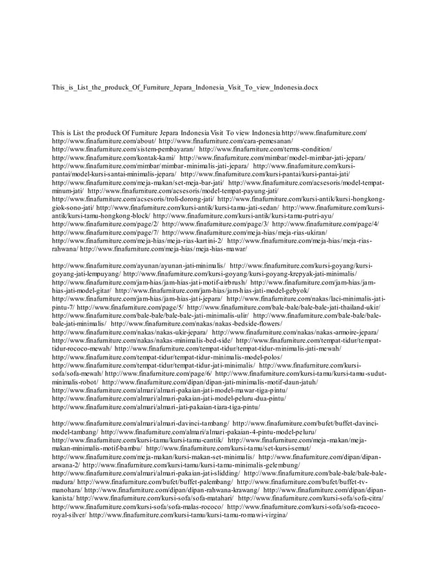 katalog mebel jepara paling murah | PDF