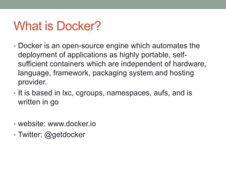 Docker - 15 great Tutorials | PPT