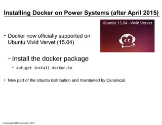 Docker on Power Systems | ODP | Operating Systems | Computer Software and Applications