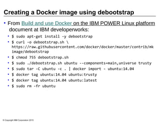 Docker on Power Systems | ODP | Operating Systems | Computer Software and Applications