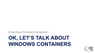 From VMs to Containers: Introducing Docker Containers for Linux and Windows Server | PPT