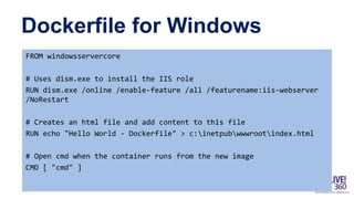 From VMs to Containers: Introducing Docker Containers for Linux and Windows Server | PPTX