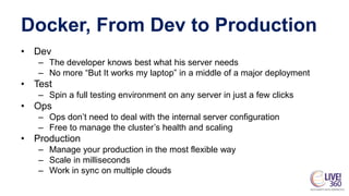 From VMs to Containers: Introducing Docker Containers for Linux and Windows Server | PPT