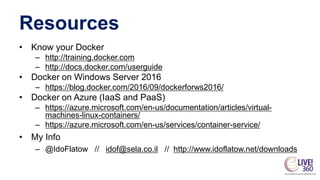 From VMs to Containers: Introducing Docker Containers for Linux and Windows Server | PPT