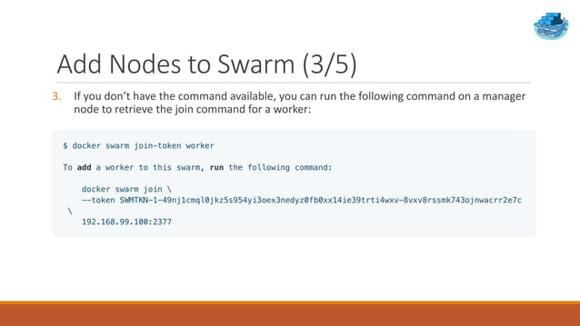 Docker Swarm For Beginner Pptx Operating Systems Computer Software And Applications
