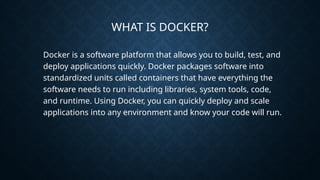 A simple and easy way to learn Docker containerisation | PPTX | Operating Systems | Computer ...