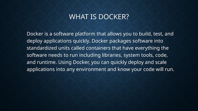 A Simple And Easy Way To Learn Docker Containerisation Ppt
