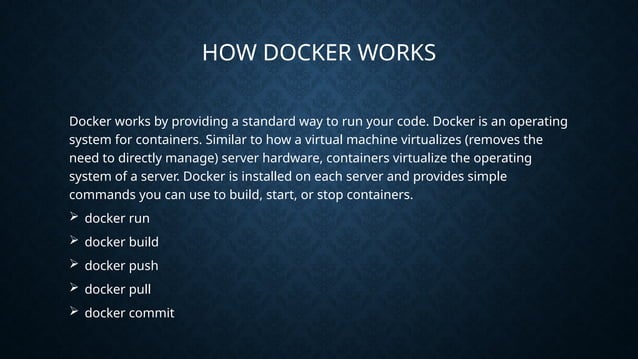 A simple and easy way to learn Docker containerisation | PPTX ...