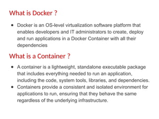 Docker complete presentation related to all | PPT