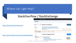 Getting help with Docker, reporting and fixing bugs in an opensource component | PPT