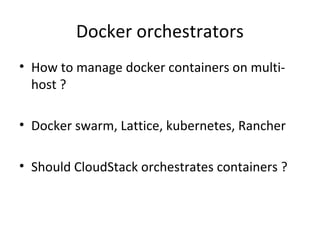 Docker and CloudStack | PPT | Cloud Computing | Internet