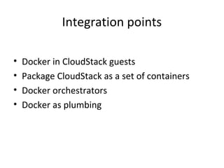 Docker and CloudStack | PPT | Cloud Computing | Internet