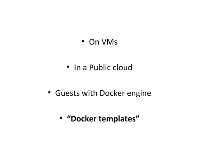 Docker and CloudStack | PPT
