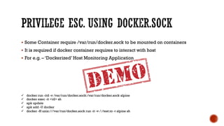 Demystifying Container Escapes | PPT
