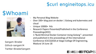 Docker on IOT - Dockercon19 SFO Recap & Announcements, Bangalore | PDF