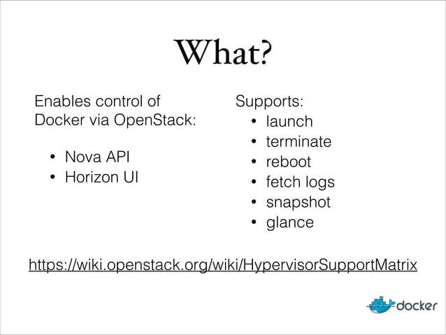 OpenStack - Docker - Rackspace HQ | PPT