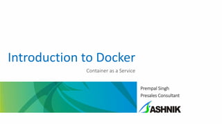 Docker Container-Introduction and Features | PPT
