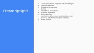 Docker 1.12 and swarm mode | PDF