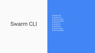 Docker 1.12 and swarm mode | PDF