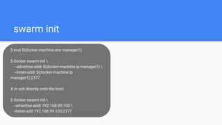 Docker 1.12 and swarm mode | PDF