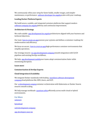Docker Containerization & DevOps Services | PDF
