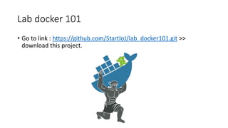 Intro docker and demo monitor on docker | PPTX