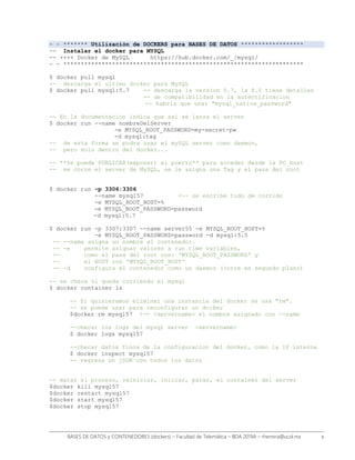 Docker 101 - dockers y Bases de Datos DB | PDF | Databases | Computer ...
