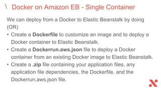 Amazon Web Services and Docker: from developing to production | PPT ...