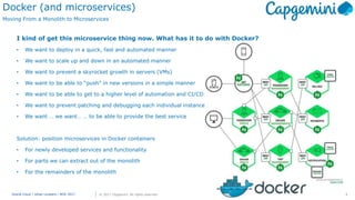 Docker and microservices - moving from a monolith to microservices | PPT