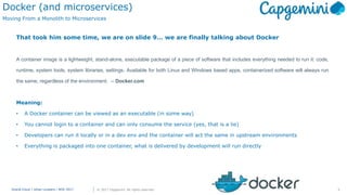 Docker and microservices - moving from a monolith to microservices | PPT