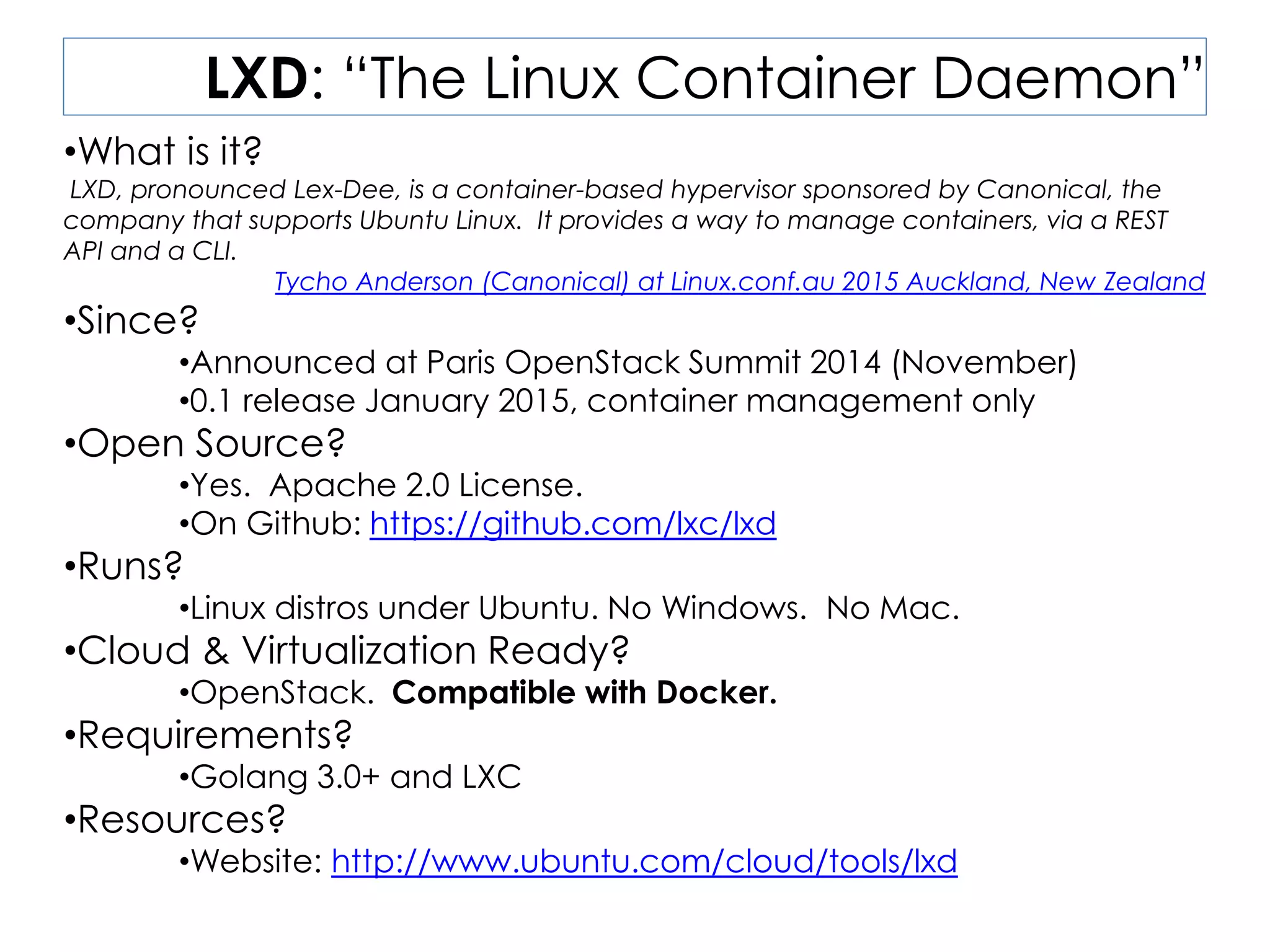 Docker and the Container Ecosystem | PPT