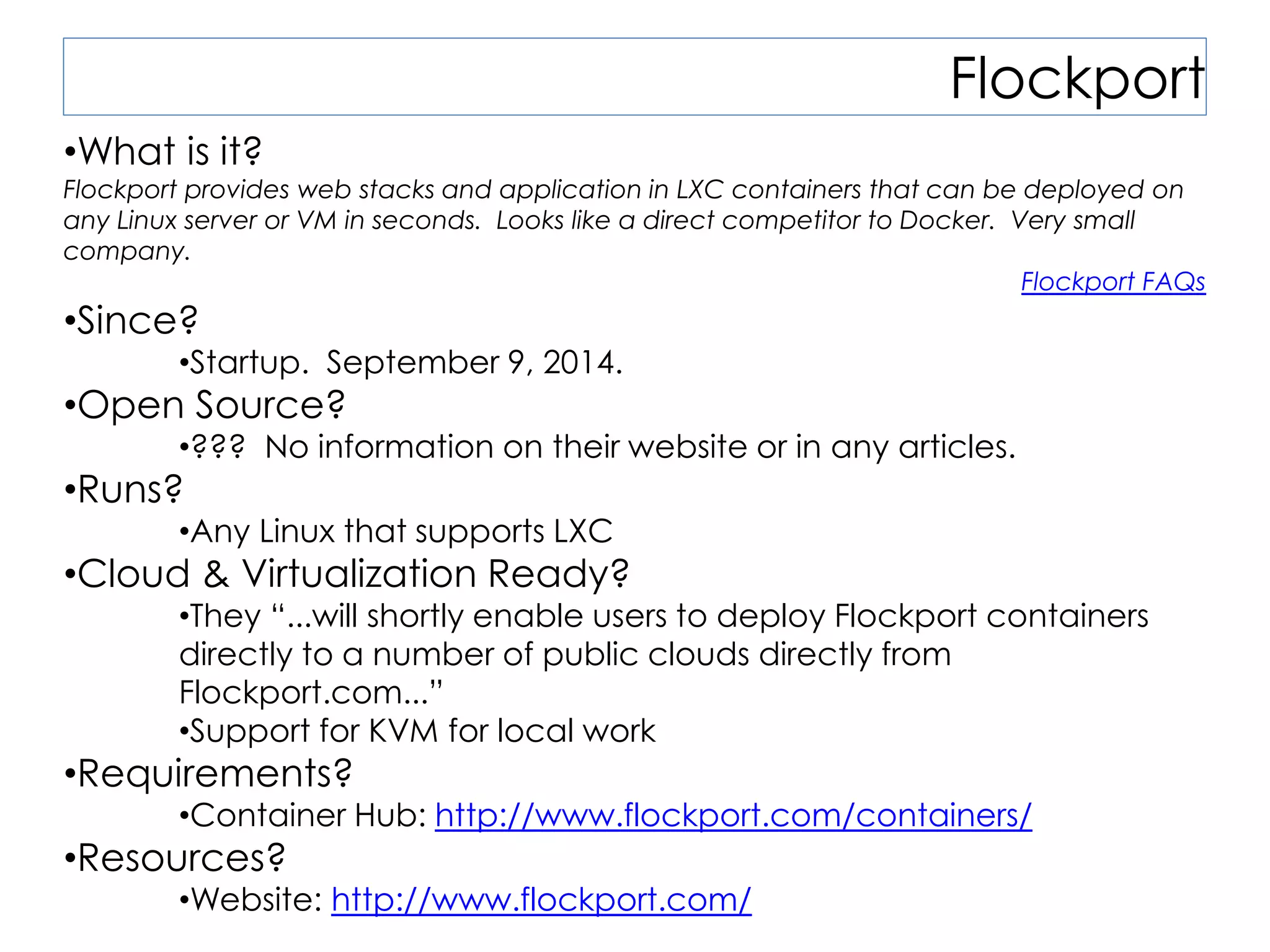 Docker and the Container Ecosystem | PPTX