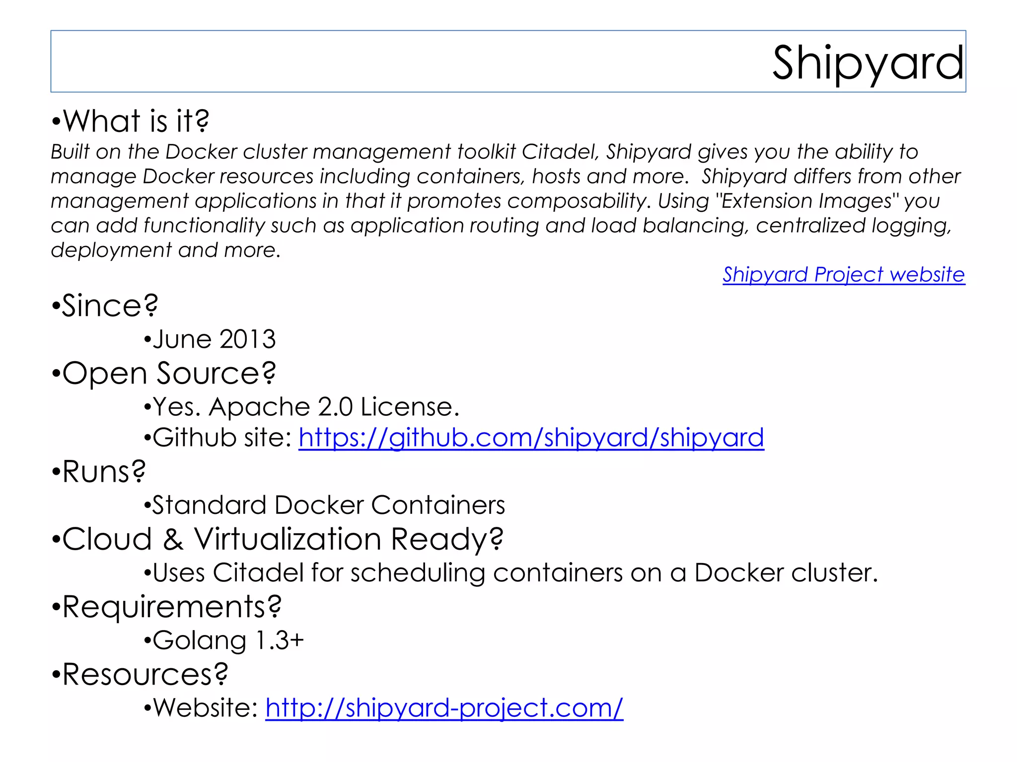 Docker and the Container Ecosystem | PPT