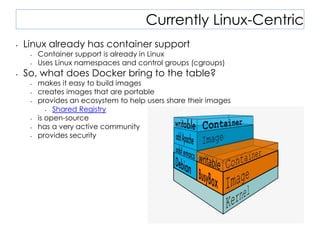Docker and the Container Ecosystem | PPT