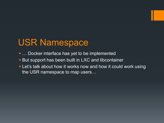 Docker: Aspects of Container Isolation | PPT