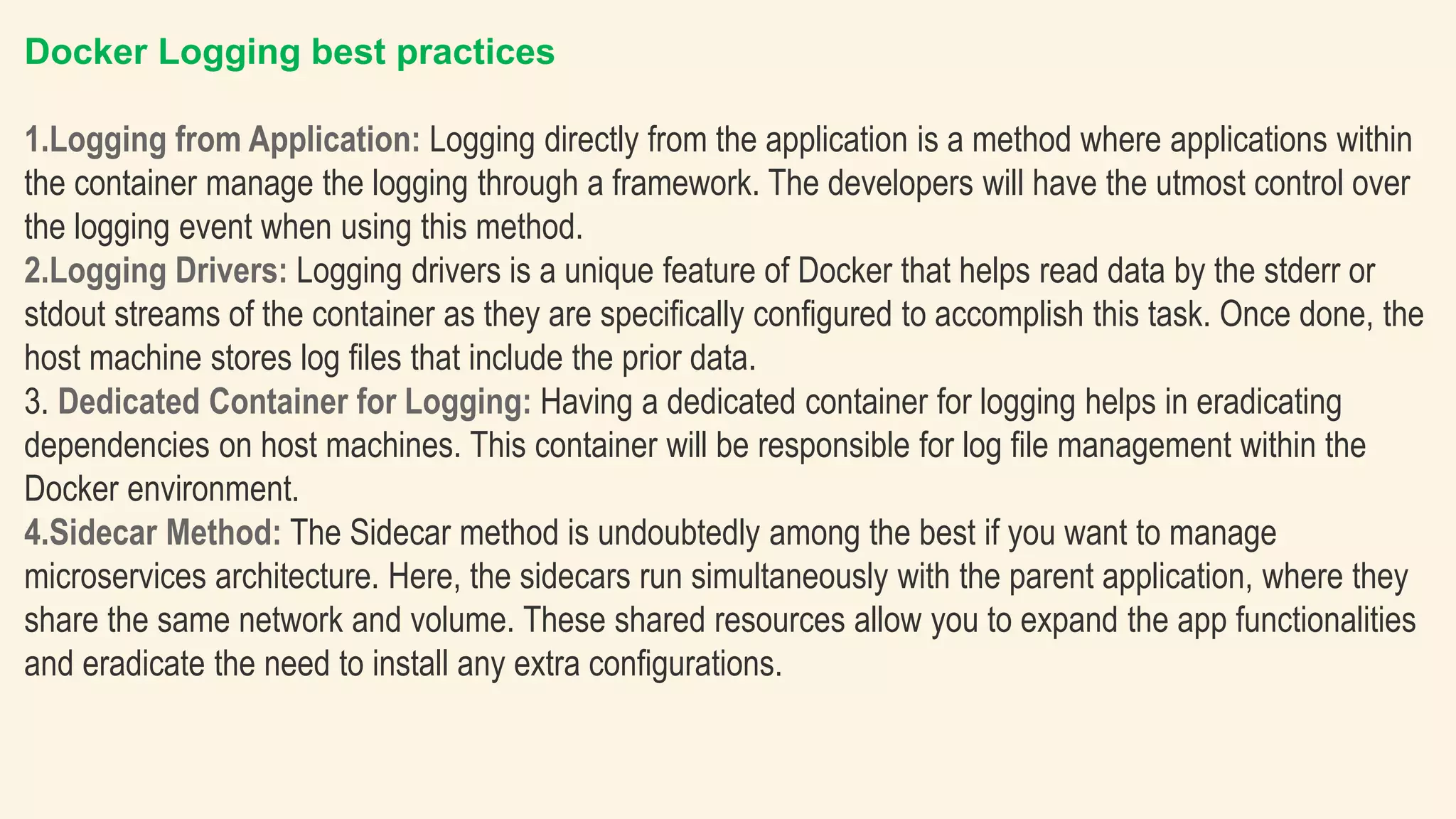 Docker Best Practices Ppt